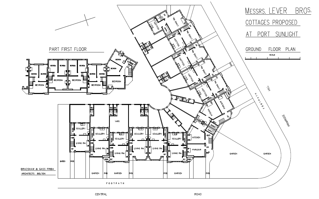 Cottages, Primrose Hill and Central Road, Port Sunlight - Building ...